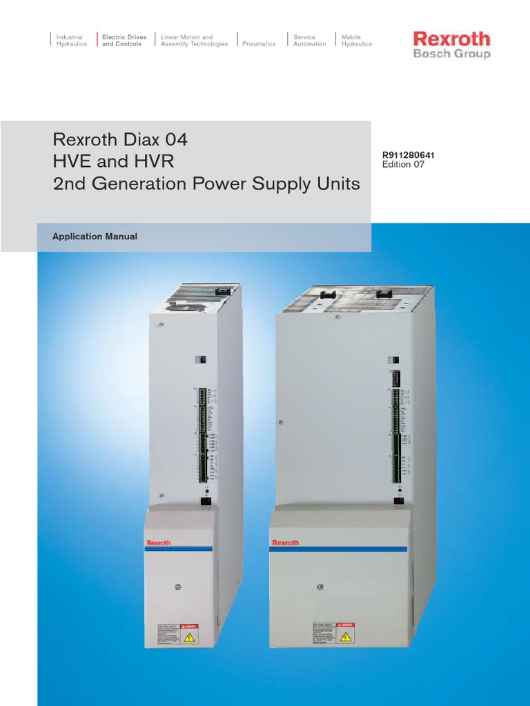 Rexroth Diax 04 Hve and HVR 2nd Generation Power Supply Units | PDF ...
