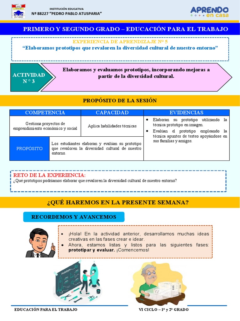 V EXPERIENCIA DE APRENDIZAJE - ACT 3 - 1° y 2° GRADO | PDF | Diseño ... V EXPERIENCIA DE APRENDIZAJE - ACT 3 - 1° y 2° GRADO | PDF | Diseño ...