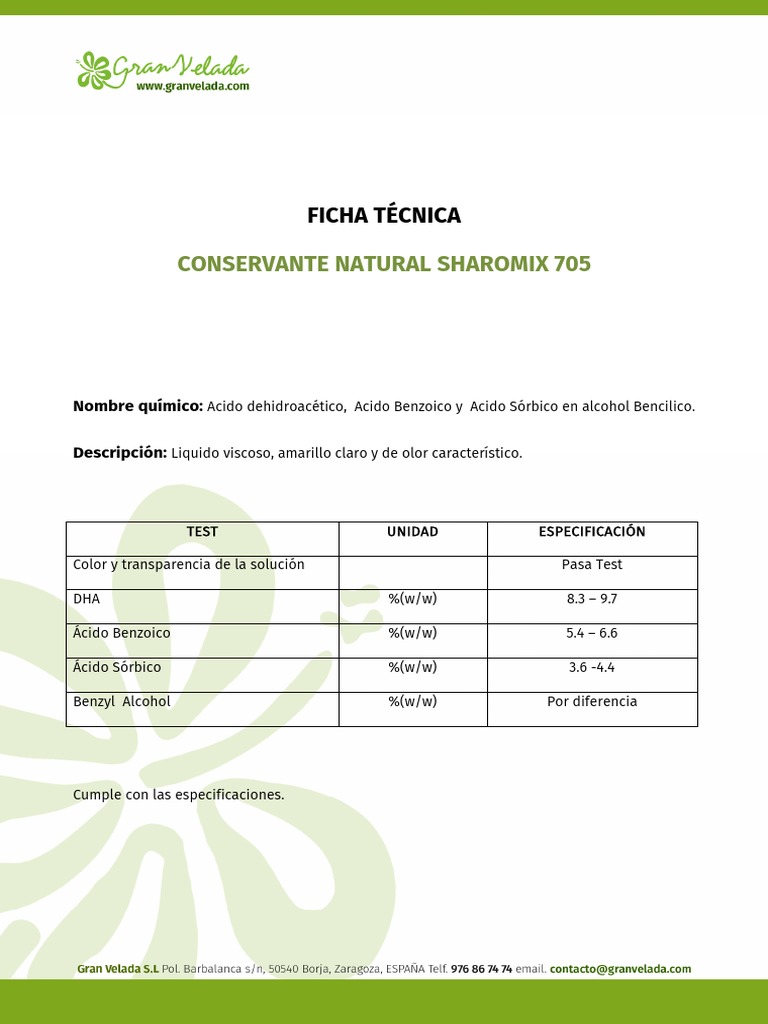 Ficha Técnica Sharomix | PDF
