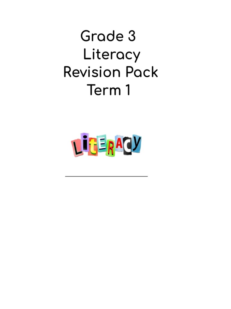 Grade 3 Literacy Revision Pack Term 1 | PDF | Grammatical Tense | Verb