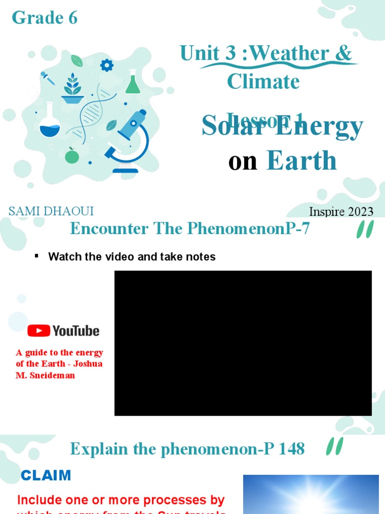 Solar Energy and Earth's Climate | PDF | Sun | Earth