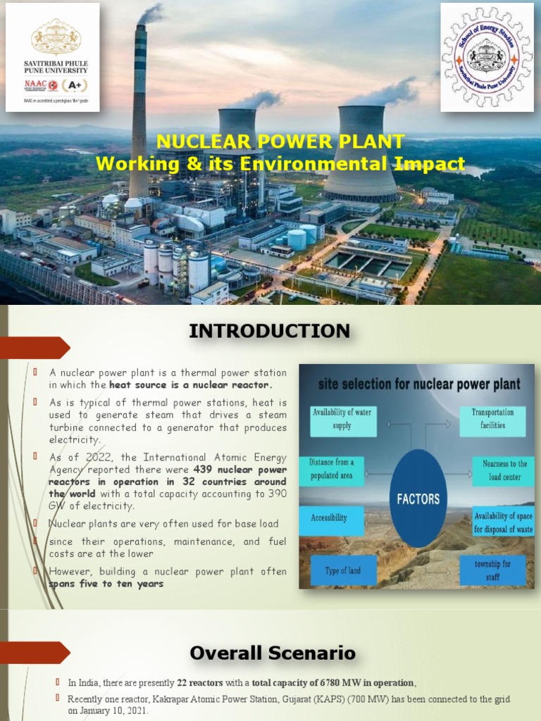 NUCLEAR POWER PLANT Presentation | PDF | Nuclear Fission | Nuclear Power