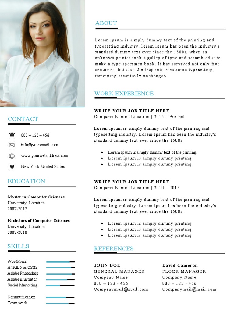 Free-Resume-Template Without Background | PDF | Graphic Design | Publishing