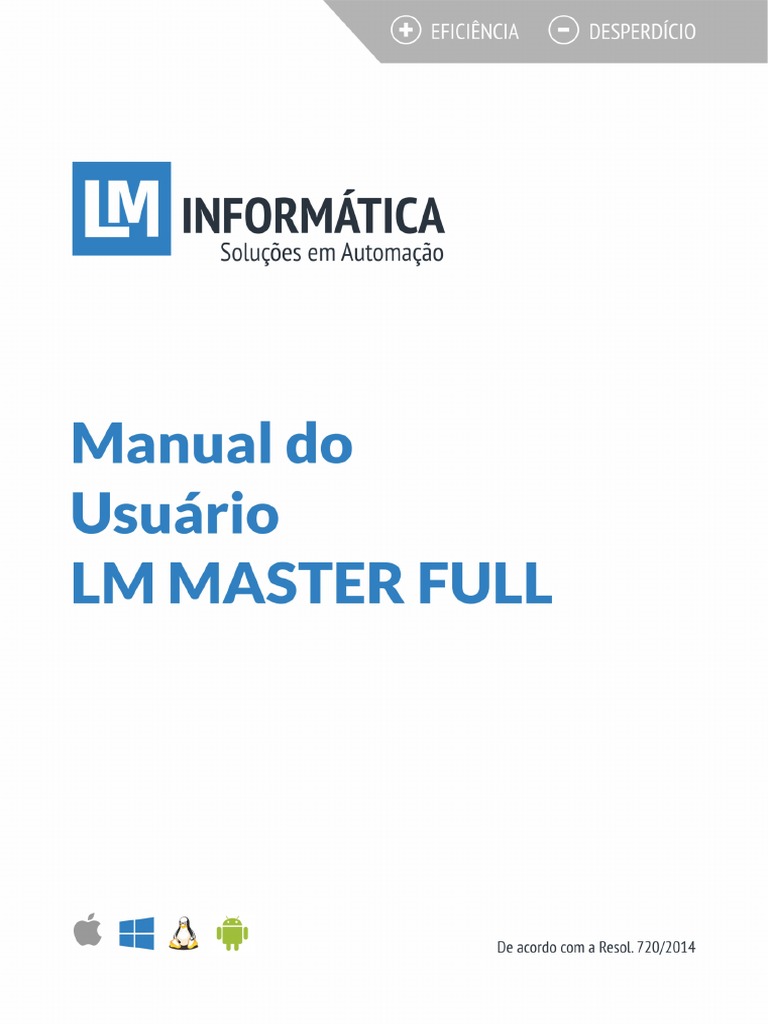 Manual de Operação LM Master Full | PDF | Contabilidade | Dados