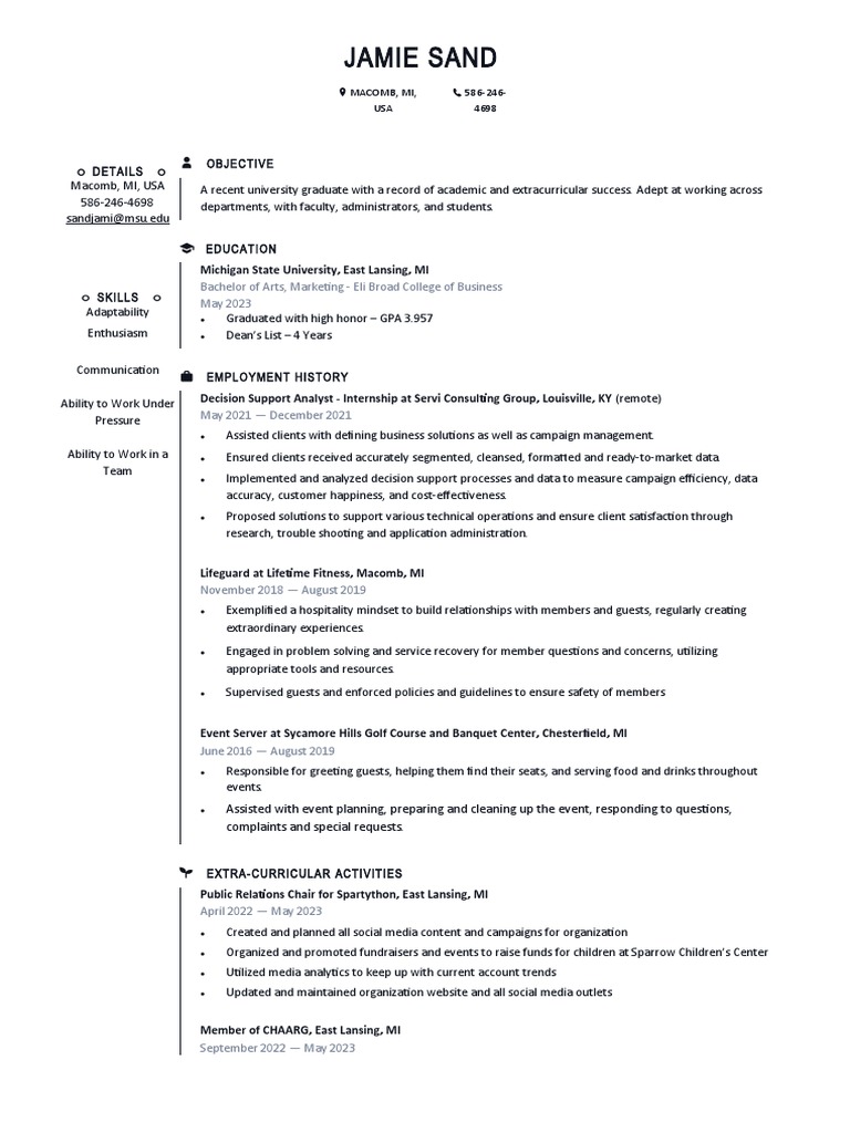Jamie Sand Official Resume | Download Free PDF | Social Media | Popular ...