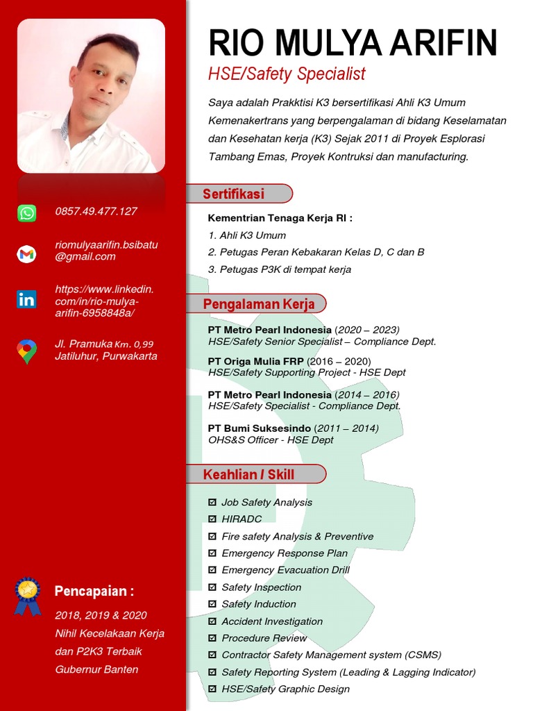 CV Rio Mulya Arifin 3 | PDF