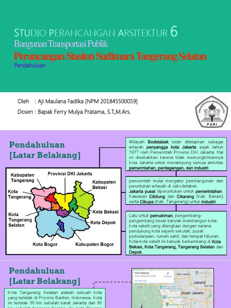Studio Perancangan Arsitektur 6 UNINDRA - AJI | PDF
