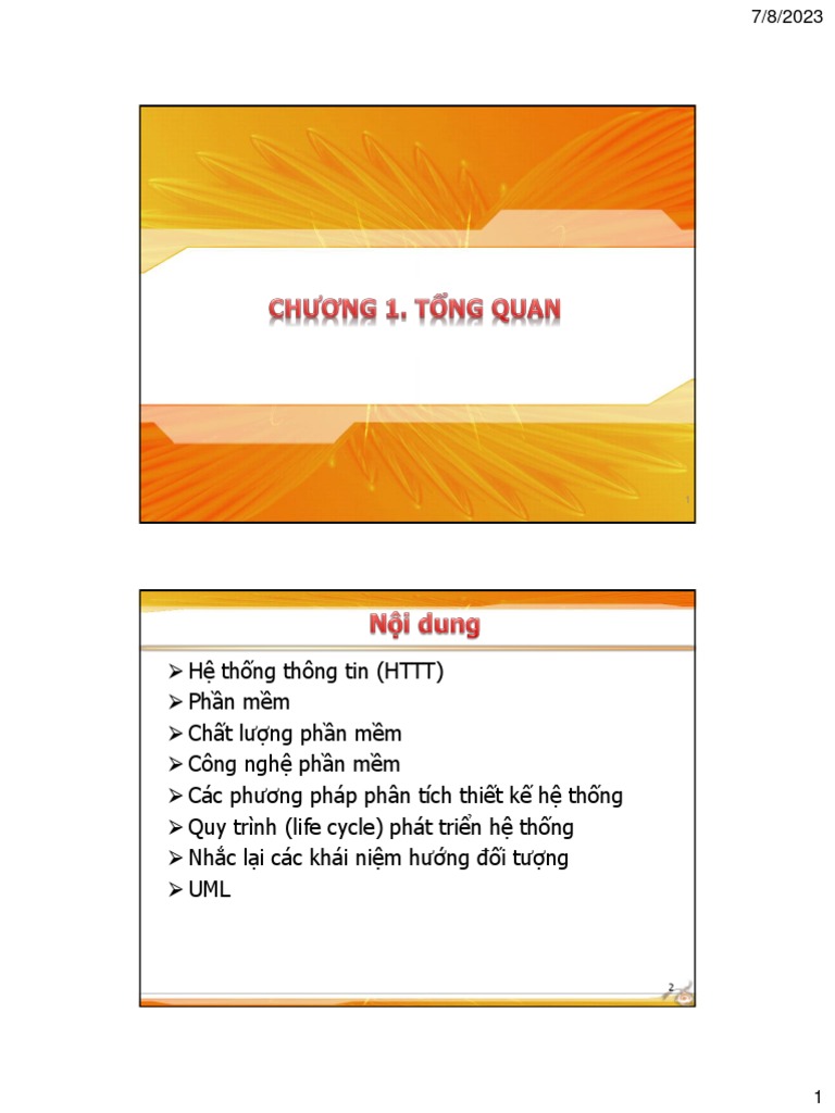 PTTK HDT - Chuong 1 - Tong Quan | PDF