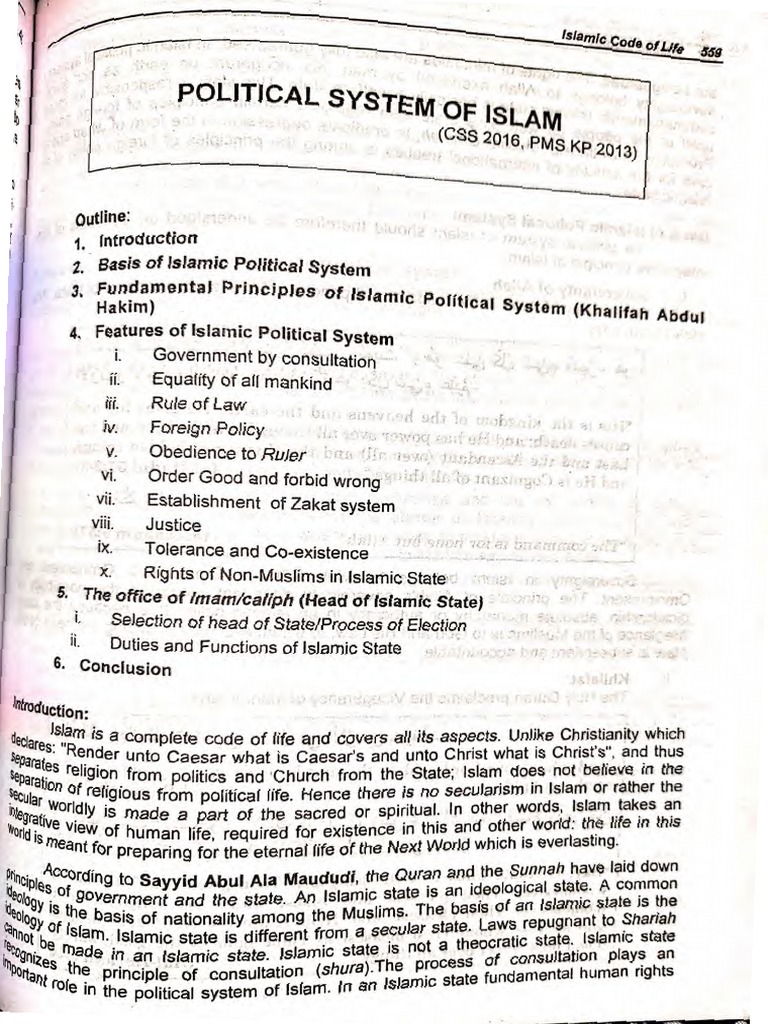 Political System of Islam | PDF