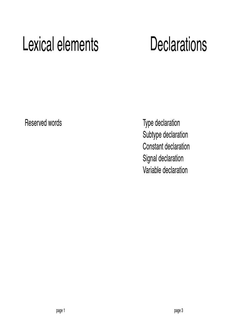Vhdl Syntax Pdf Vhdl Integer Computer Science