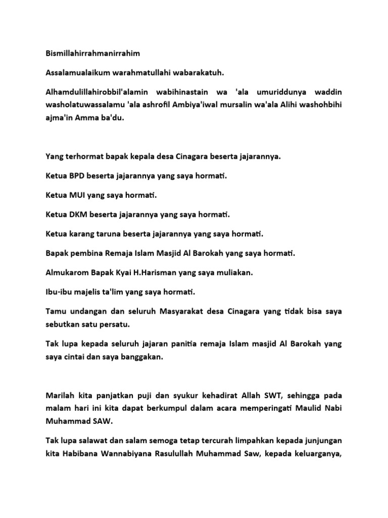 TEKS Sambutan Ketuplak RISMA | PDF | Gaya Hidup