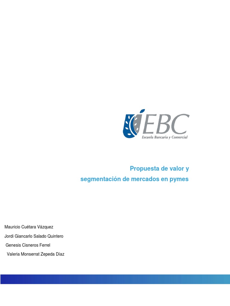 Propuesta de Valor y Segmentación | PDF | Iniciativa empresarial | Negocios económicos