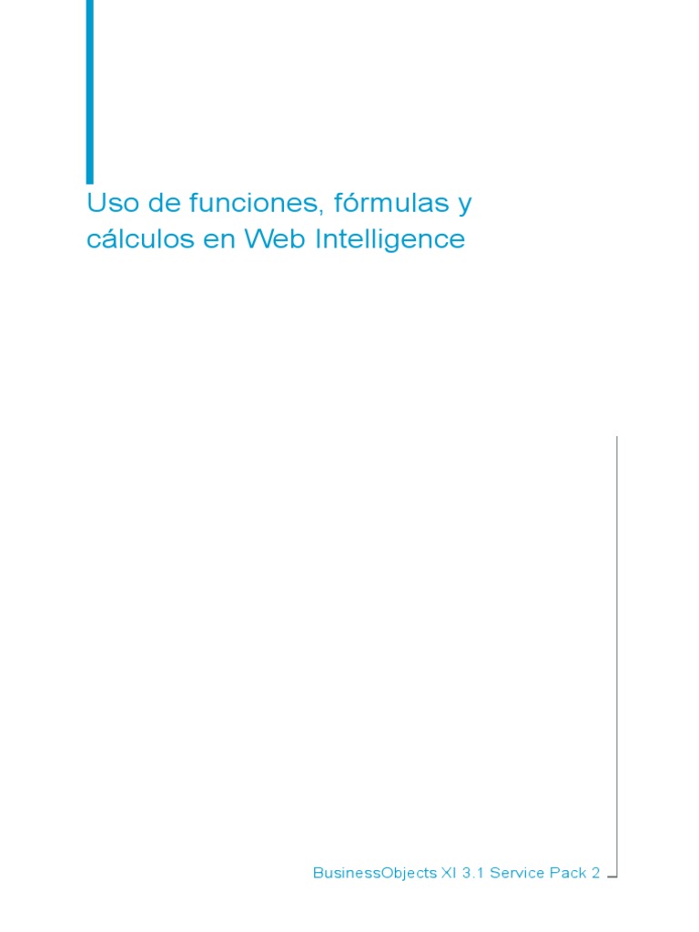 Usi de Funciones Formulas y Calculos WEBI 1 | PDF | Diferencia | Red ...