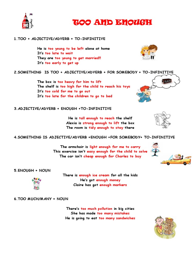 Too and Enough | PDF | Adjective | Languages