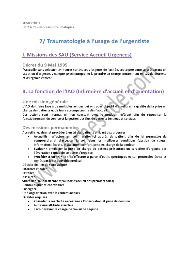 Traumatologie Urgente : Prise en Charge | PDF | Genou | Accueil et ...