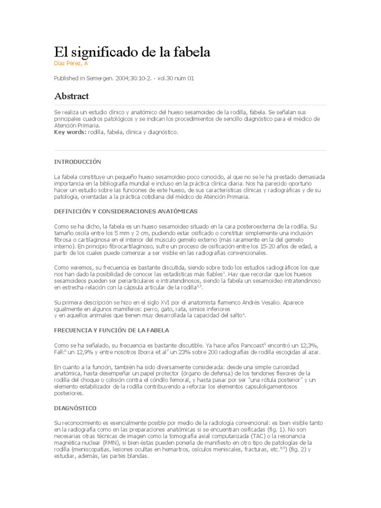 El Significado de La Fabela | PDF | Rodilla | Medicina