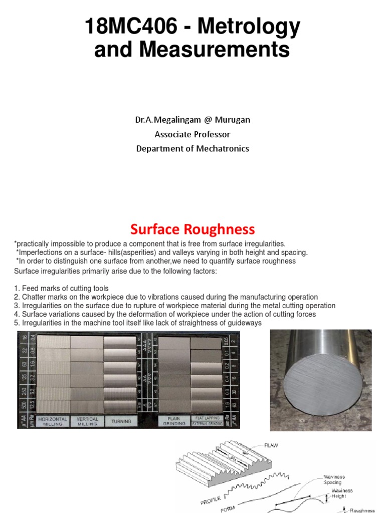 Surface Roughness | PDF | Surface Roughness | Root Mean Square
