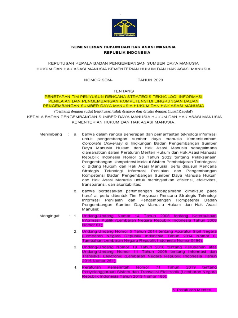 Contoh SK Kabadan (Ira) | PDF