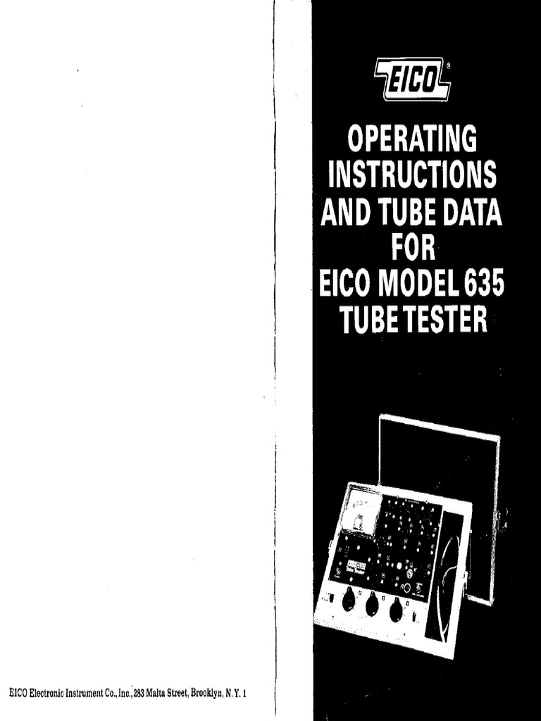 Eico 635 Tube Tester | PDF
