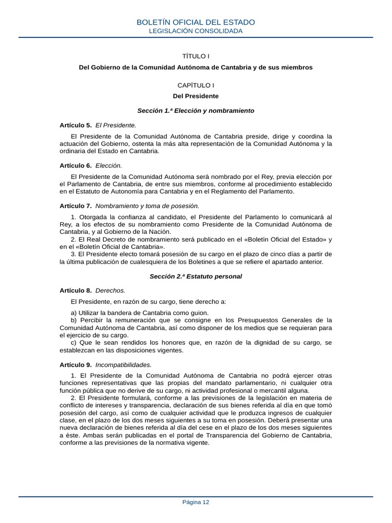 Ley 5-2018-12-39 | PDF | Cortes Generales | Parlamento