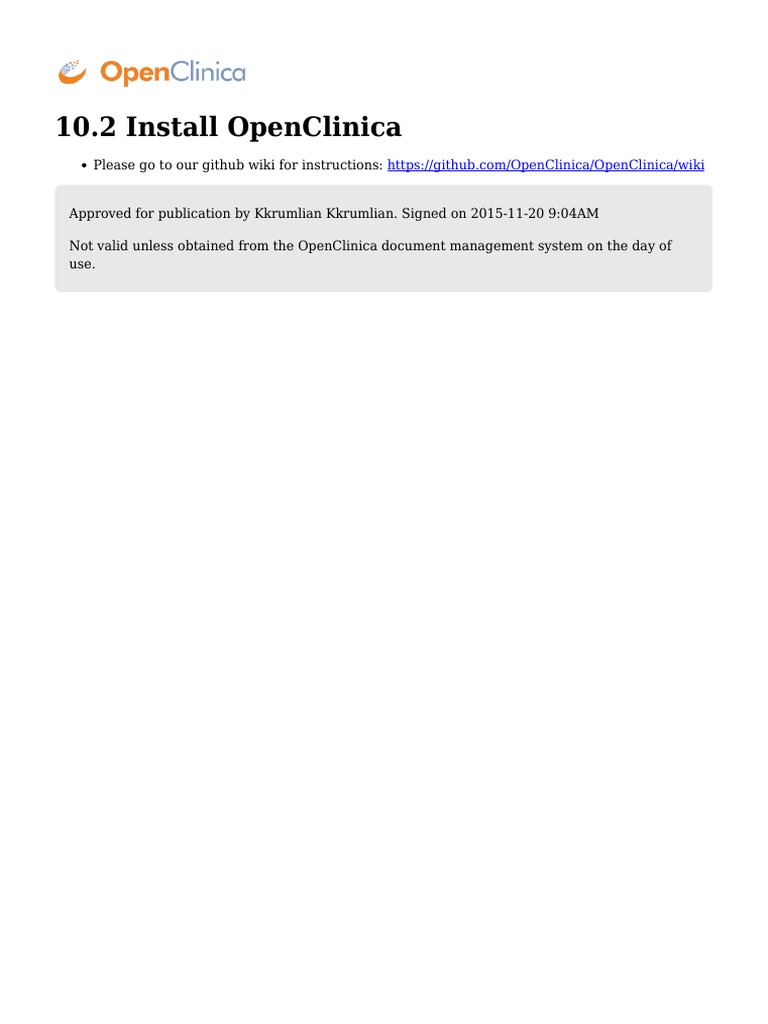 Install OpenClinica | PDF | Home & Garden