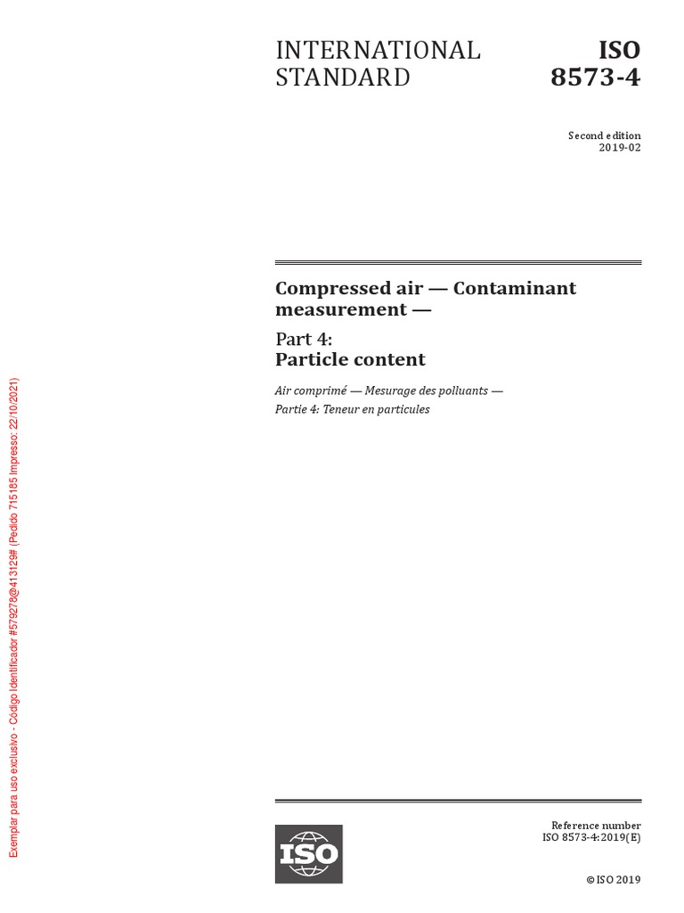 ISO 8573 - Parte 4 | PDF | International Organization For ...
