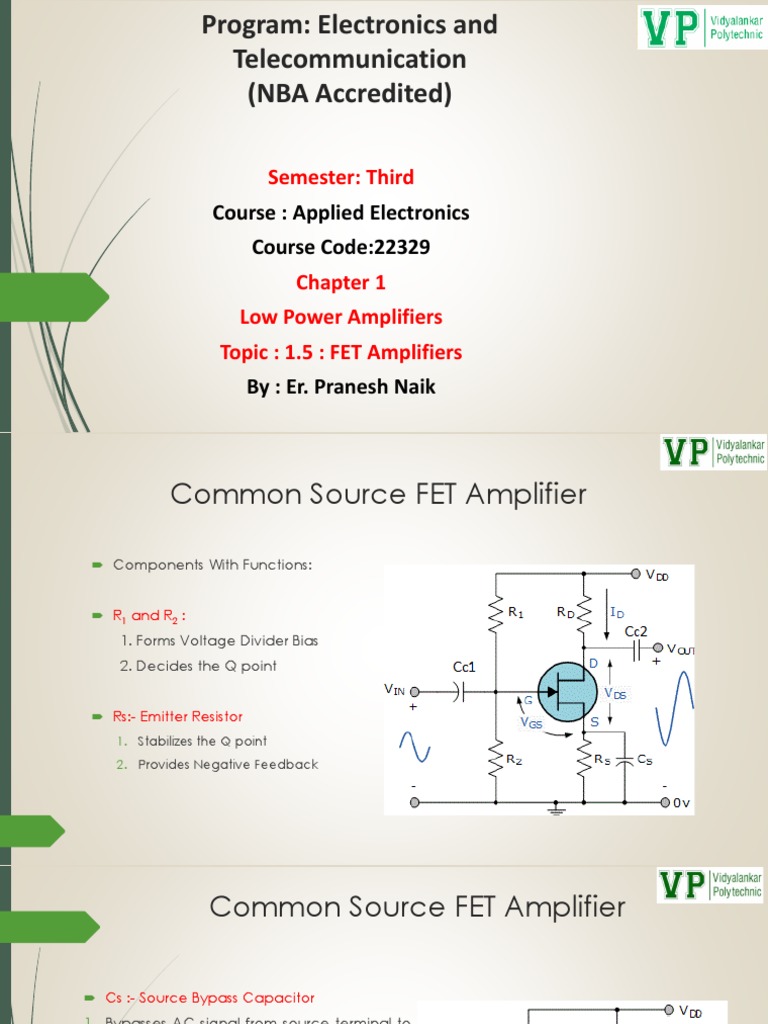 1 5 Fet Amplifier Pdf
