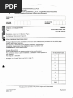 Science Double Award Paper 3 (BGCSE) | PDF | Home & Garden | Technology & Engineering