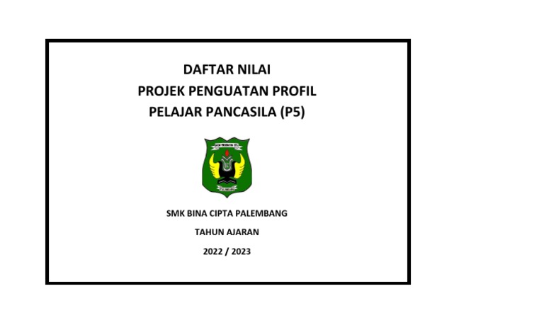 Cover Penilaian Projek P5 | PDF