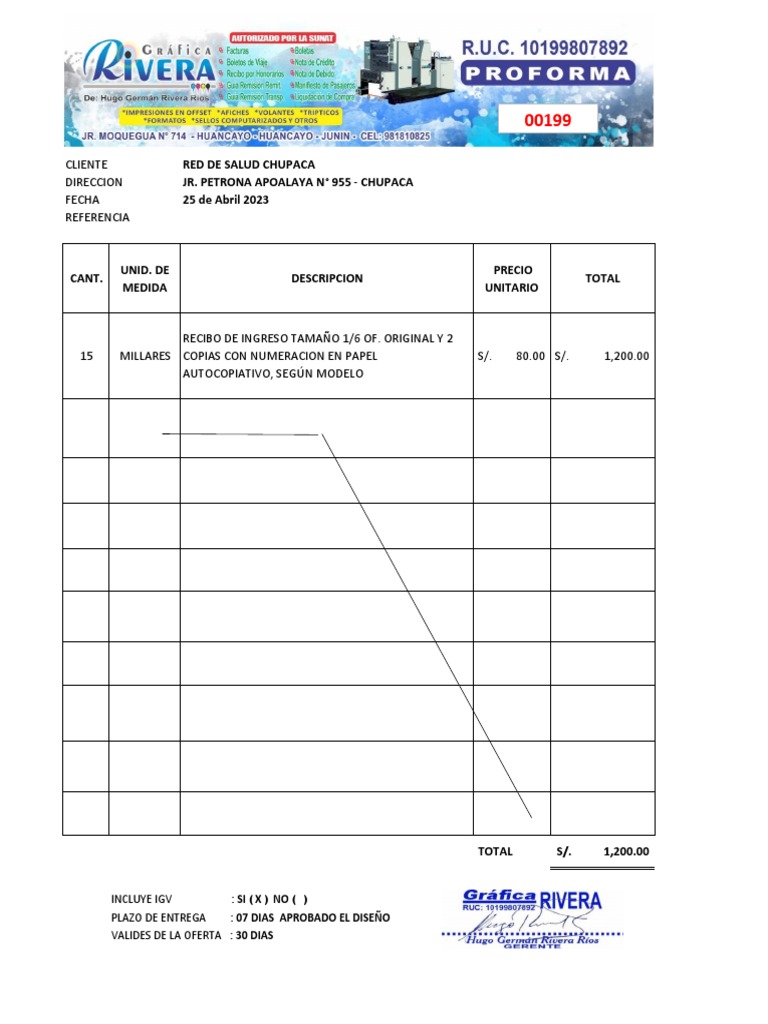 Proforma Chupaca - 25-04-2023-1 | PDF