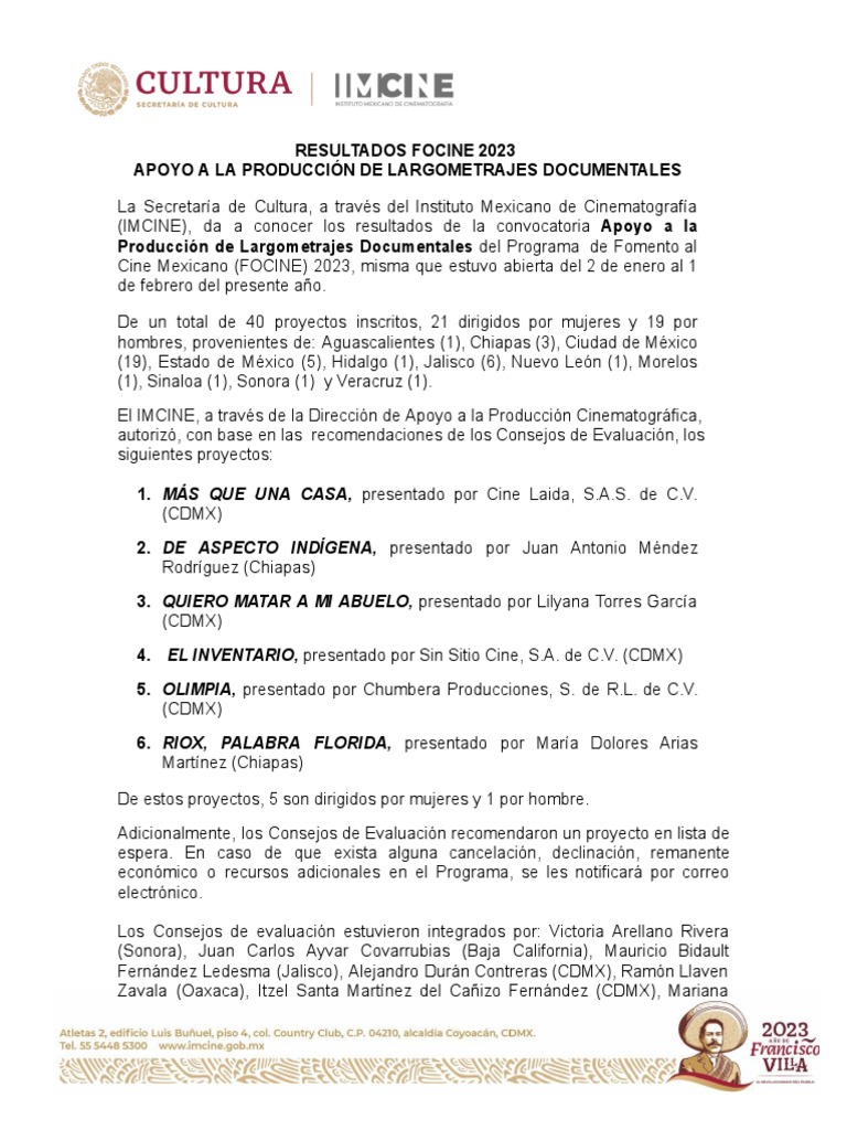 3 - Resultados Documental 2023 | PDF | México | Ciudad de México