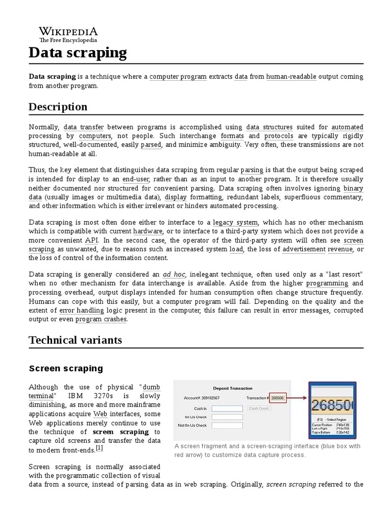 Data Scraping | PDF | Computing | Software Development