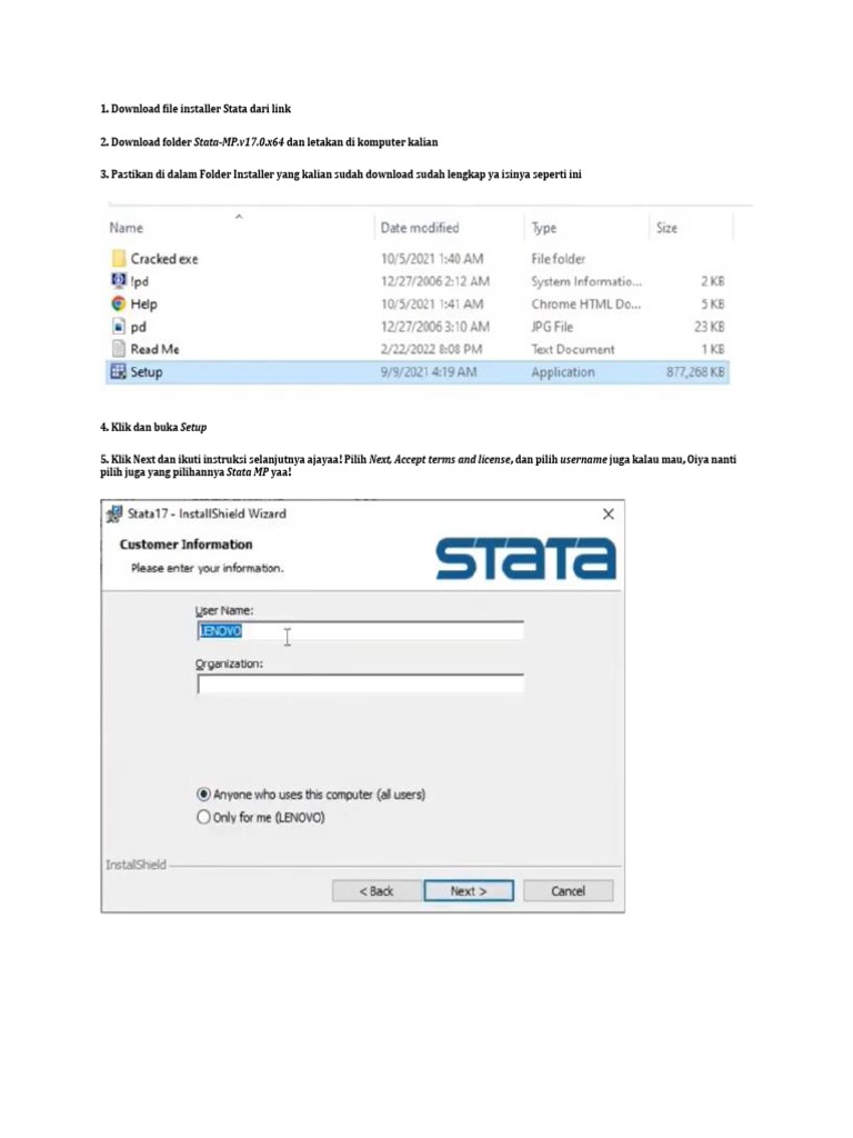 Cara Install Stata 17 | PDF