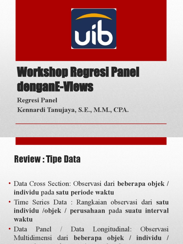 Eviews-Regresi Panel | PDF | Metode & Bahan Ajar