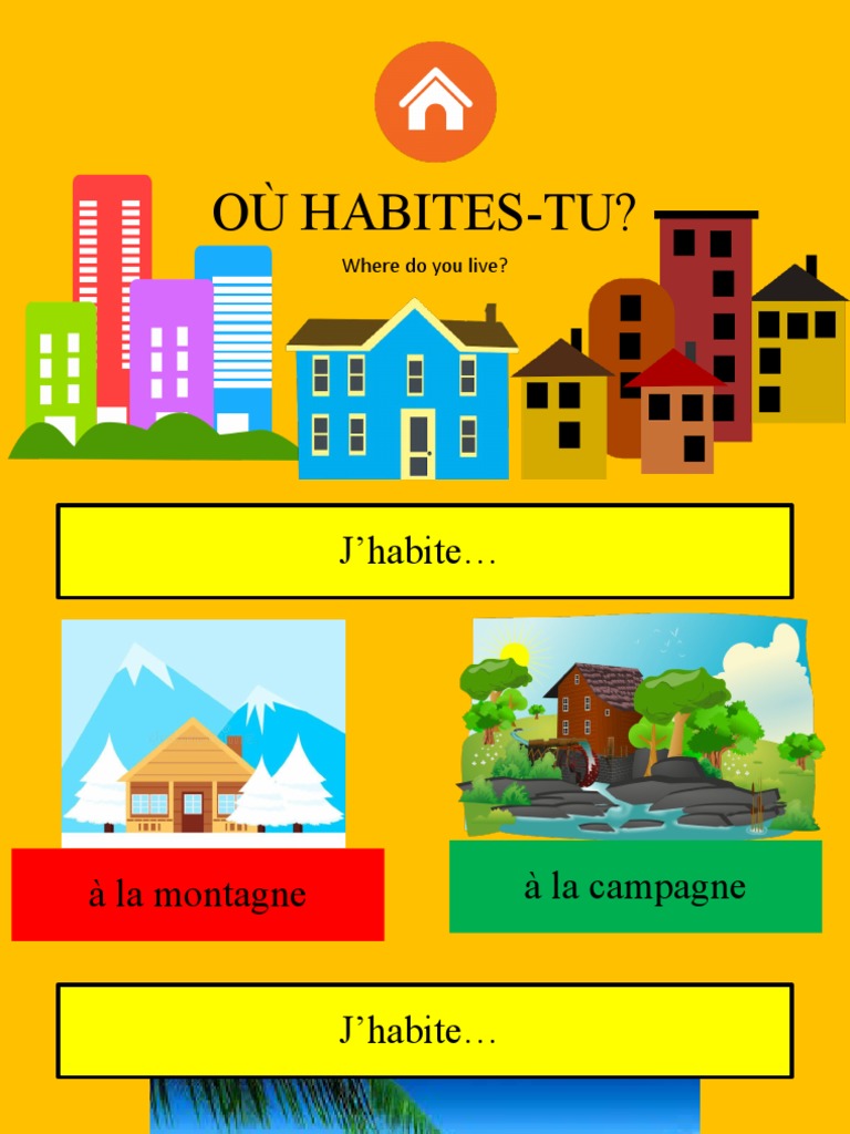 Où Habites-Tu? | PDF | Études des langues étrangères