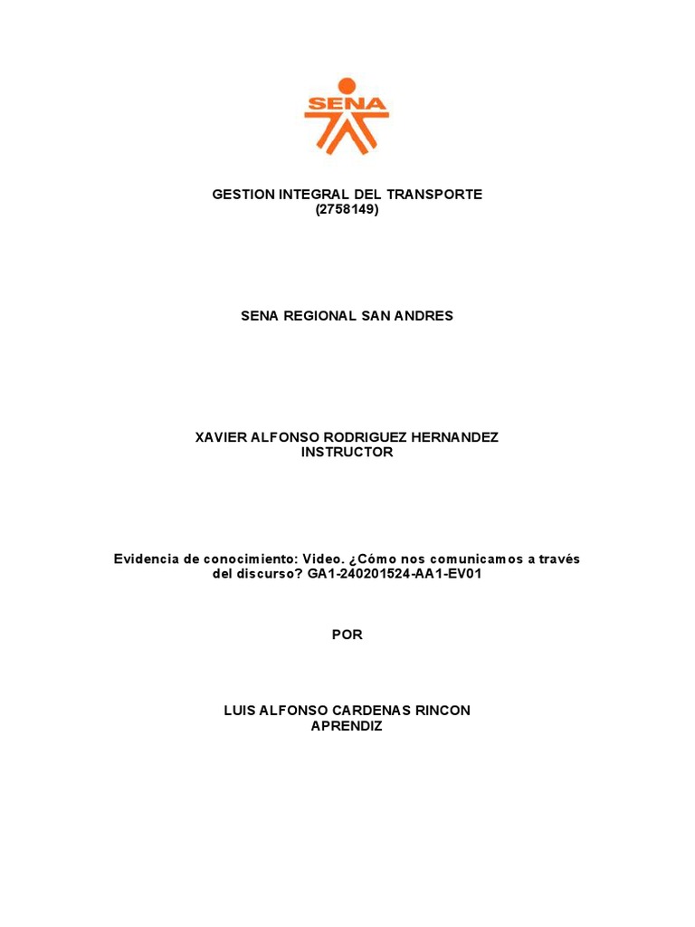 Video. Cómo Nos Comunicamos A Través Del Discurso | PDF | Comunicación ...