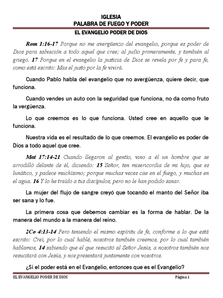 Evangelio: Poder y Revelación Divina | PDF | La resurrección de Jesús ...