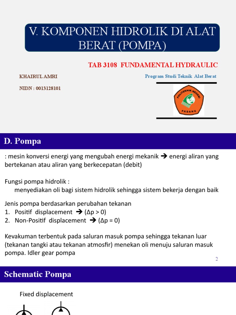 V.komponen Hidrolik (Pompa) | PDF