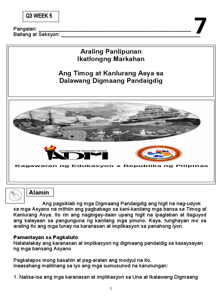 Ap7 Q3 Module Week 5 | PDF