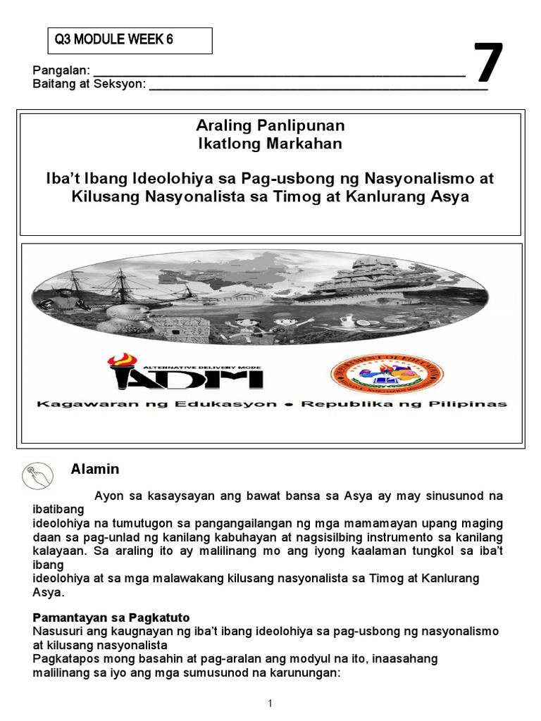 Ap7 Q3 Module Week 6 | PDF