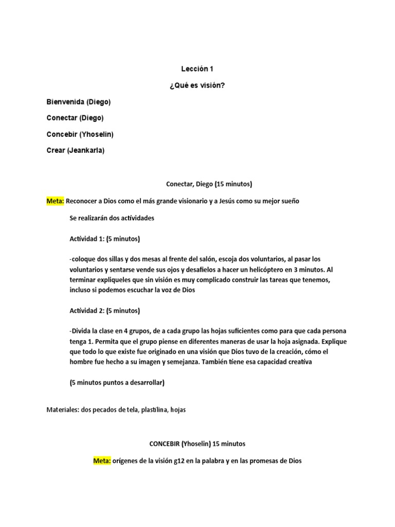Planificación en Base A Las Clases y Diseño de Capacitación Destino | PDF | Dios | Creencia ...