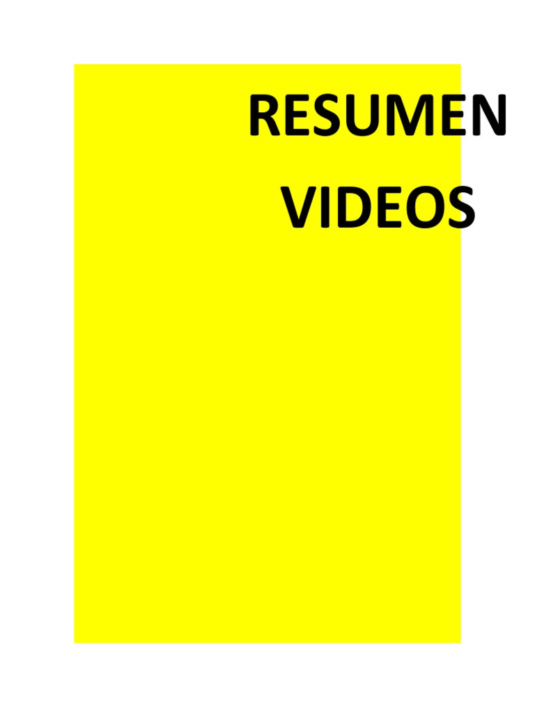 Resumen de Los Videos | PDF | Evaluación | Aprendizaje