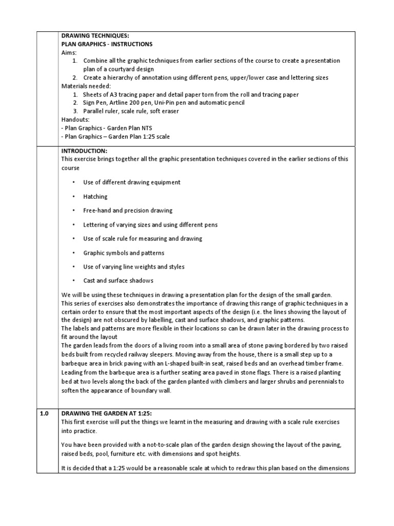 Plan Graphics - Instructions | PDF | Drawing | Paper