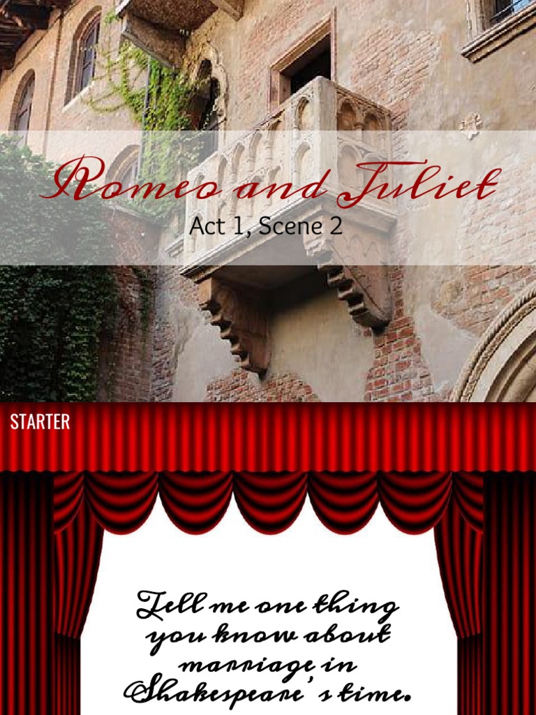 Lesson 4 - 9 - Romeo and Juliet (Act 1, Scene 2) ?? - ???? - ? | PDF ...