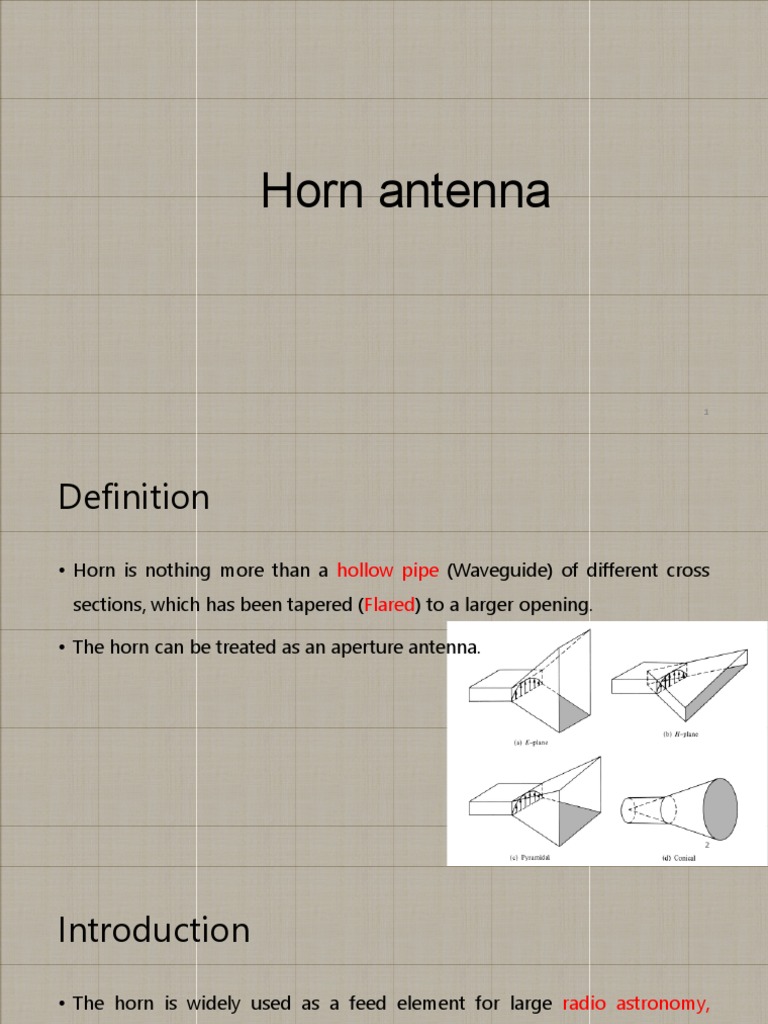 Horn Antenna | PDF | Electrical Engineering | Telecommunications Engineering