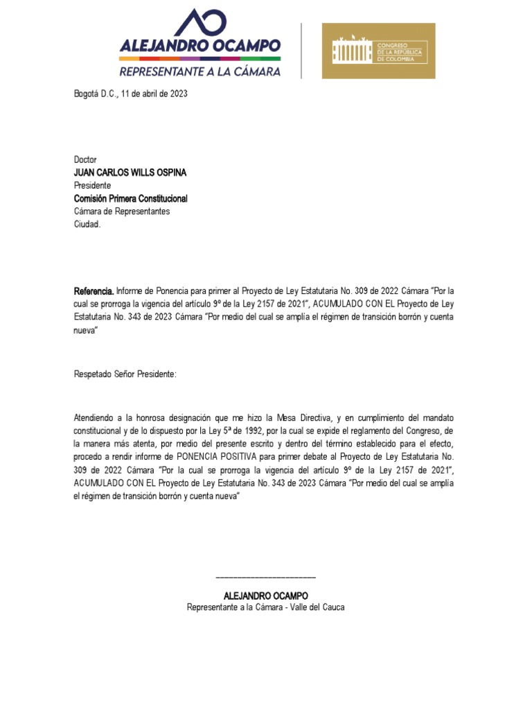 Ponencia P.L Borrón y Cuenta Nueva | PDF | Colombia | Desempleo