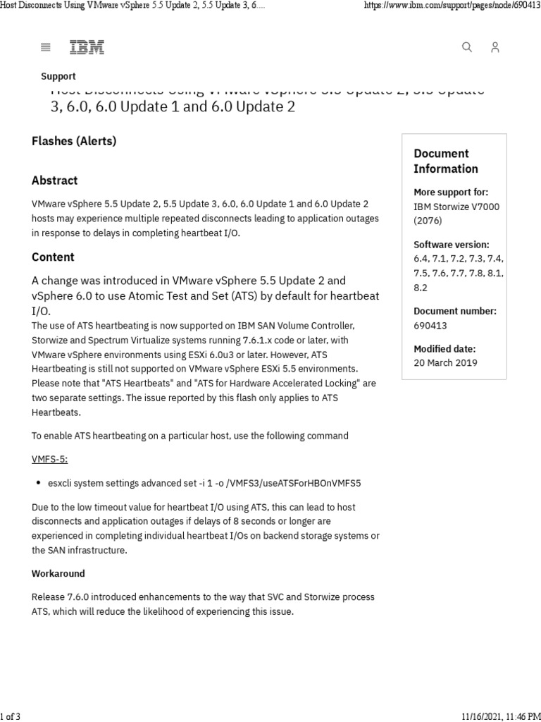 ATS Heartbeat Disable VM ESX | PDF | Operating System Technology ...