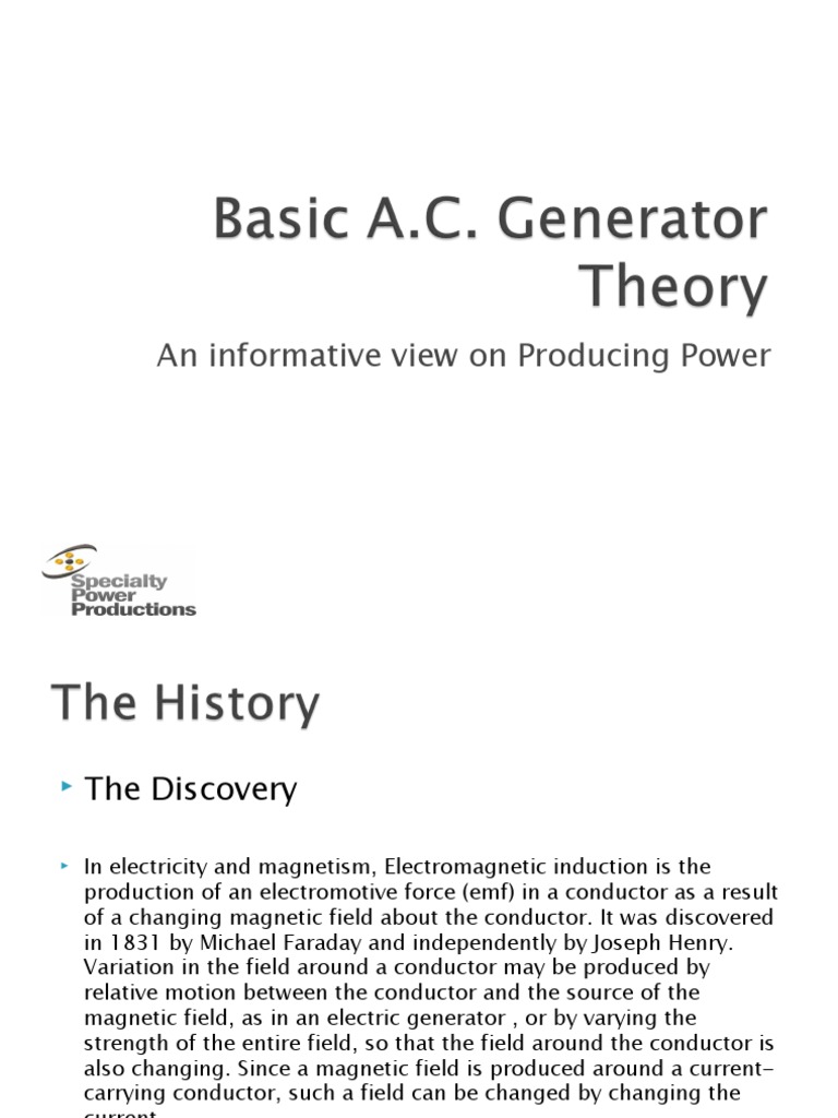 Basic Generator Theory | PDF | Electric Generator | Alternating Current