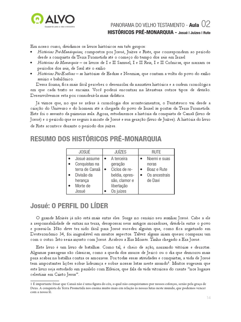 Panorama Do Velho Testamento AULA02 Pre Monarquia | PDF | Livro de Ruth ... Panorama Do Velho Testamento AULA02 Pre Monarquia | PDF | Livro de Ruth ...