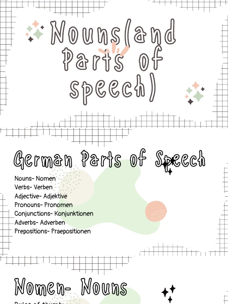 Nouns (And Parts of Speech) | PDF